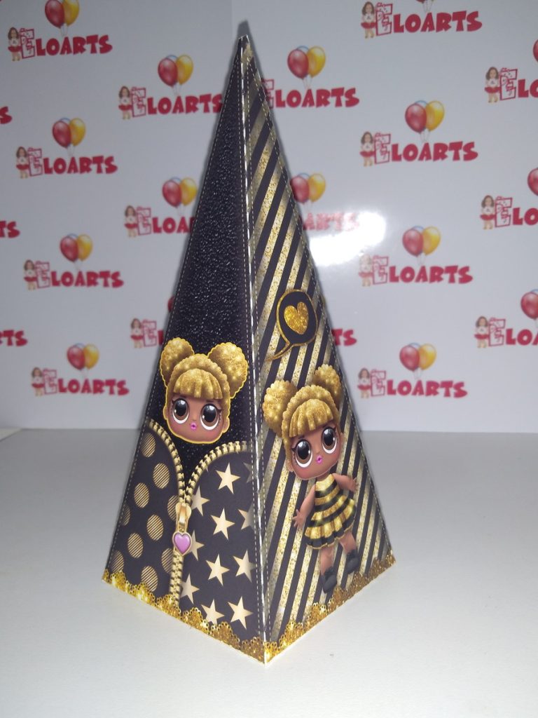 Cone Pirâmide Queen Bee – Kit com 5 unidades – Eloarts