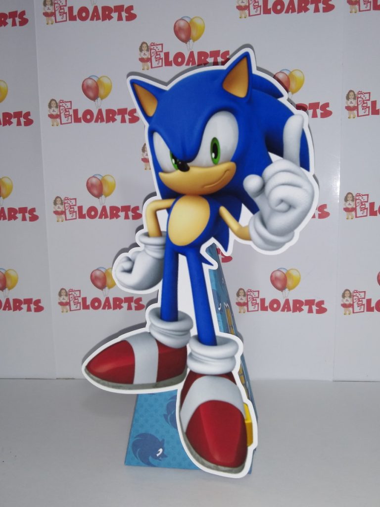 Cone Pirâmide com aplique Sonic – Kit com 5 unidades – Eloarts